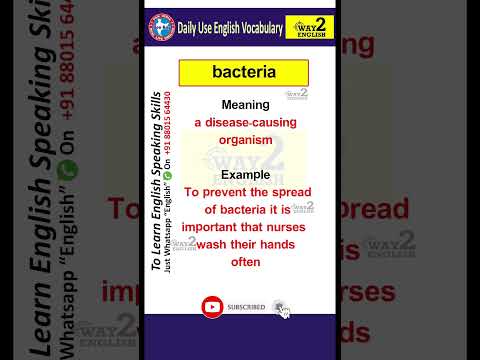 Bacteria | Medical Vocabulary | Daily Use English Vocabulary | Way 2 English