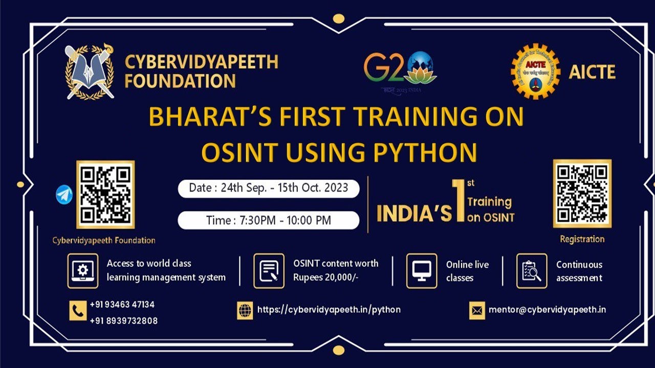 OSINT USING PYTHON - INAUGURAL SESSION