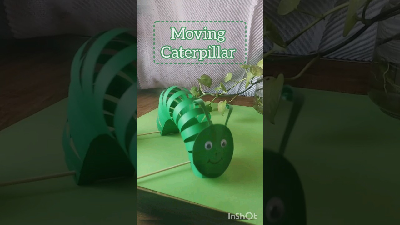 Attractive moving caterpillar 🐛craft/how to make easy paper caterpillar#shorts