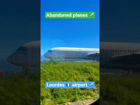 Abandoned planes ✈️ at Lourdes airport #shortsvideo #airport #plane