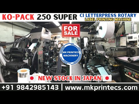 NEW STOCK IN JAPAN 🇯🇵 KOPACK 250 SUPER - CI ROTARY LABEL PRINTING MACHINE | MK PRINTECS | 9842985143
