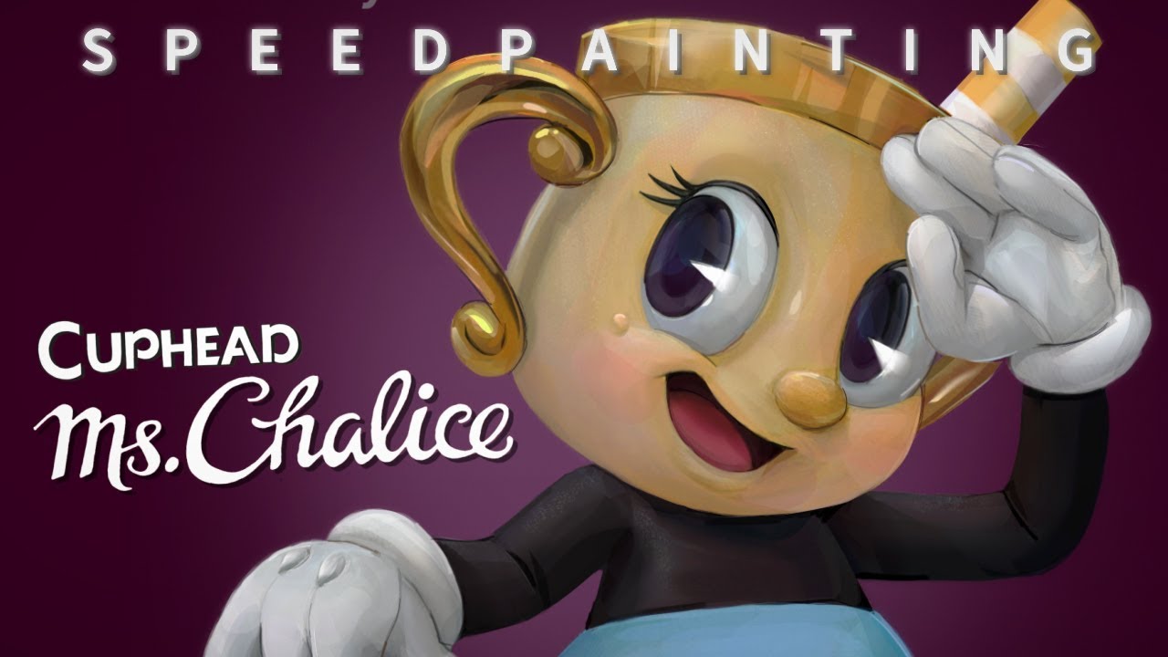 Cuphead | Ms. Chalice - Sketch + Paint Demo