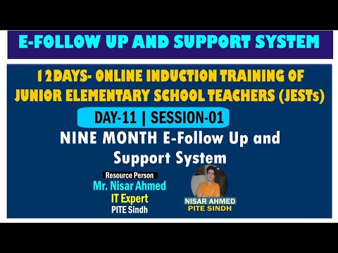 Nine-Month E-follow Up and Support System for JESTs | Training Follow up mechanism | JESTs Training