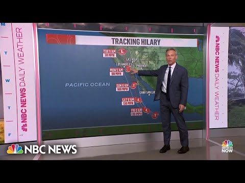 Hilary strengthens to hurricane as it heads toward West Coast