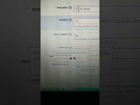 hsn code for amazon seller #ytshort #amazonseller