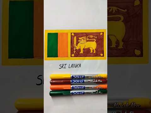 Colouring Sri Lanka flag Drawing | Sri Lanka flag drawing easy #srilanka π±π° #shortsfeed