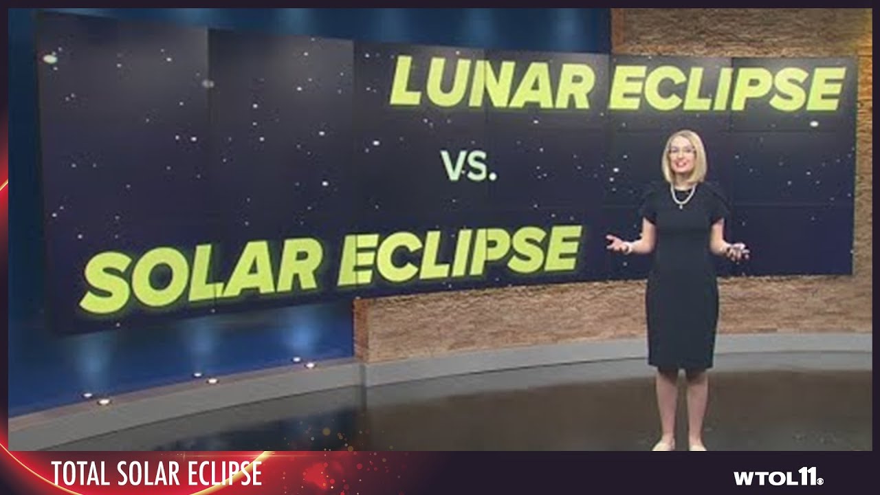 What are the differences between a solar and lunar eclipse?