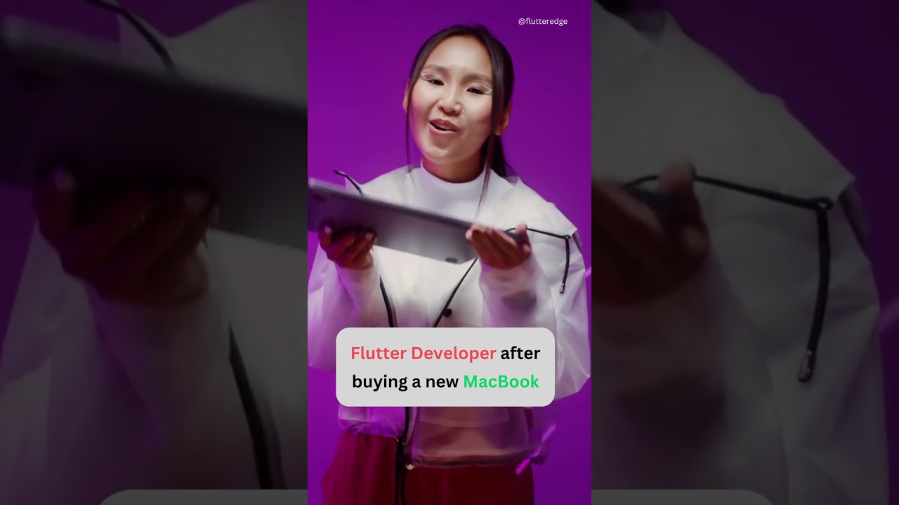 Flutter developer after a buying a new macbook :  #reels #flutter #dart #fluttershy #flutterdev