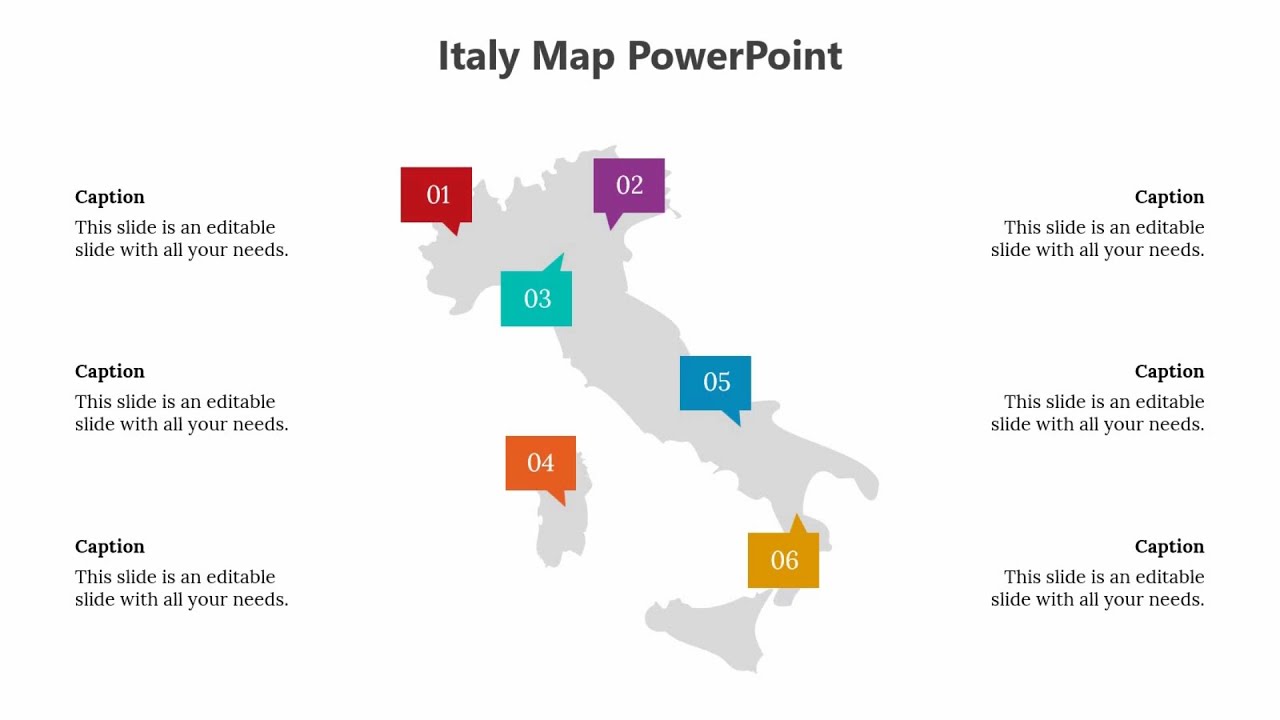 Italy Map PowerPoint Presentation
