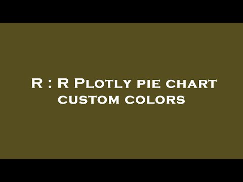 R : R Plotly pie chart custom colors