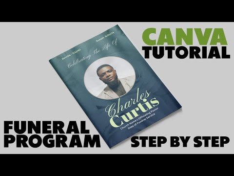 Step by Step How to Design a 4 Page Funeral Program in Canva