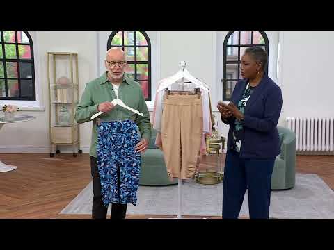 Denim & Co. Active Duo Stretch Skimmer with Ruched Hem on QVC