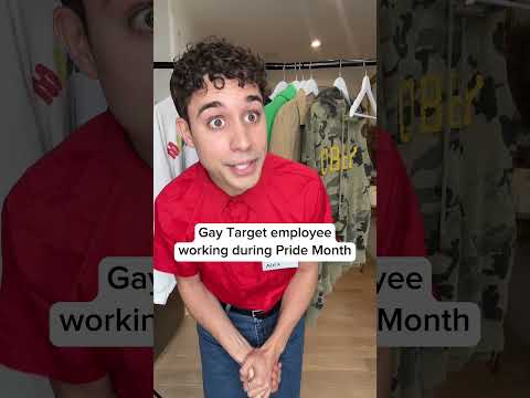 Gay Target employee working during Pride Month