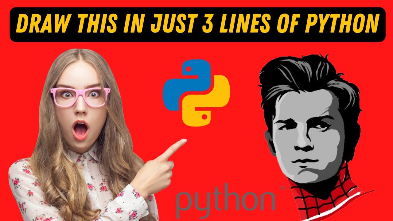 Tom Holland's Drawing Using Python | Draw Tom Holland in just 3 lines of Python Code | SpiderMan