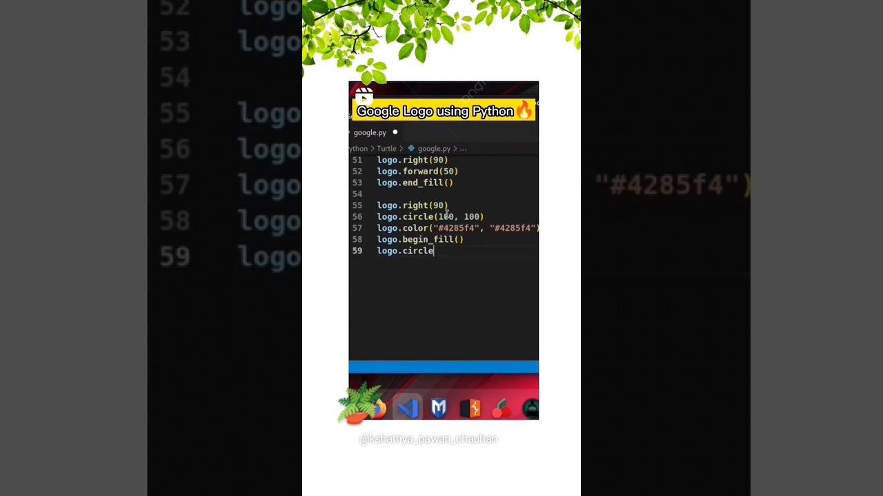 Google Logo in Python 🖥️ #pythonprojects #pythonprogramming #python
