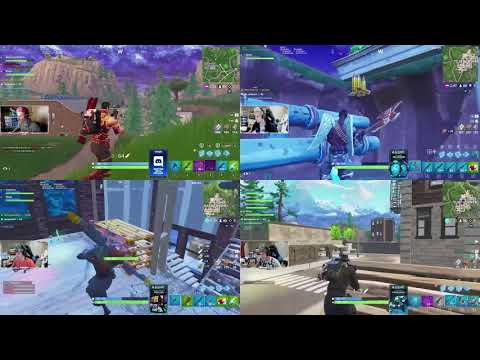 Fortnite - Learn From The Best - NINJA 4 Way Split Screen Compilation - Sniping, Battling, Building