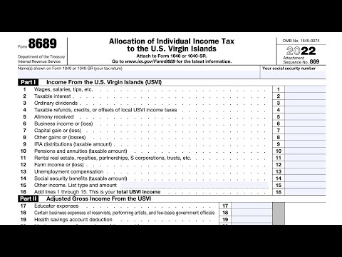 IRS Form 8689 walkthrough (Allocation of Individual Income Tax to the U.S. Virgin Islands)