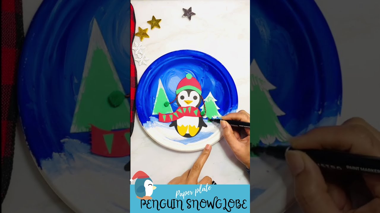 Penguin Snow globe #shorts #kidscrafts