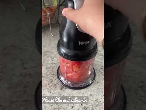 Ninja chopper chops tomatoes in a few seconds