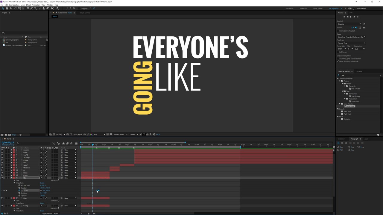 Simple Kinetic Typography - Motion Graphics | After Effects Tutorial (4K)