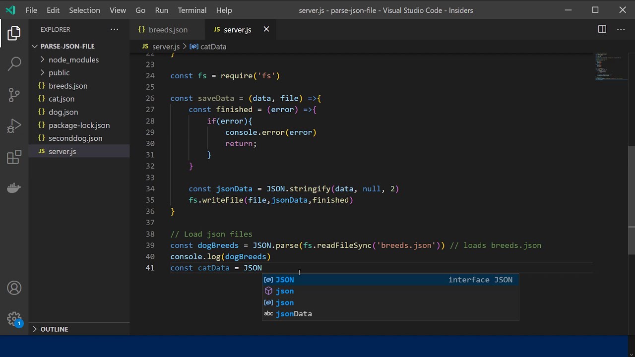 How to load (parse) a .json file