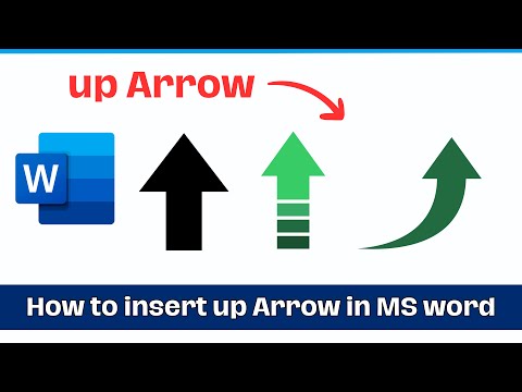 How to insert up Arrow in MS word
