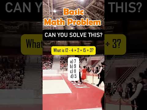 What is 12 - 4 × 2 + 15 ÷ 3?a) 7 b) 9 c) 11 d) 5#mathskills #mathschallenge #quiz #MathTutor #PEMDAS