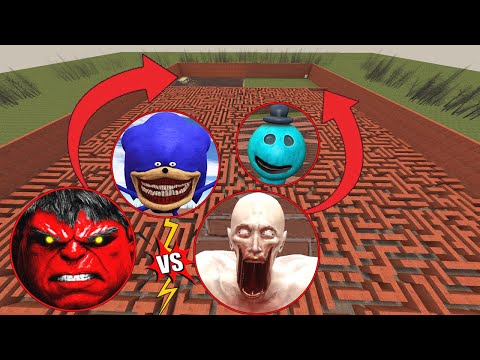 SCP-096 VS Shin Sonic VS Doey The Doughman - Playtime Chapter 4 in Garry's Mod!