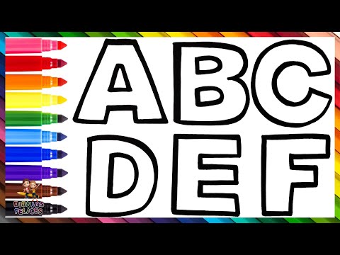 Dibuja Y Colorea El Abecedario ???? Aprende Letras y Colores en Español ????️-???? Dibujos Para Niños