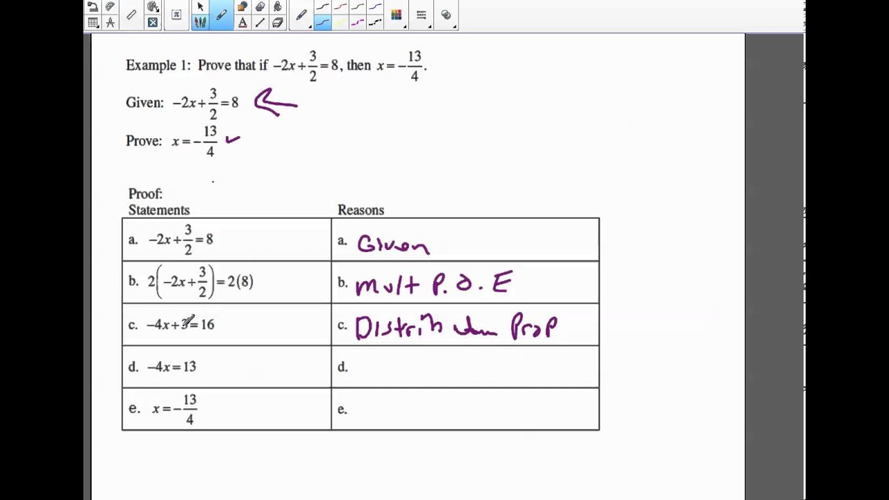 Geometry Chapt 2 5 Algebraic Proofs Two Examples