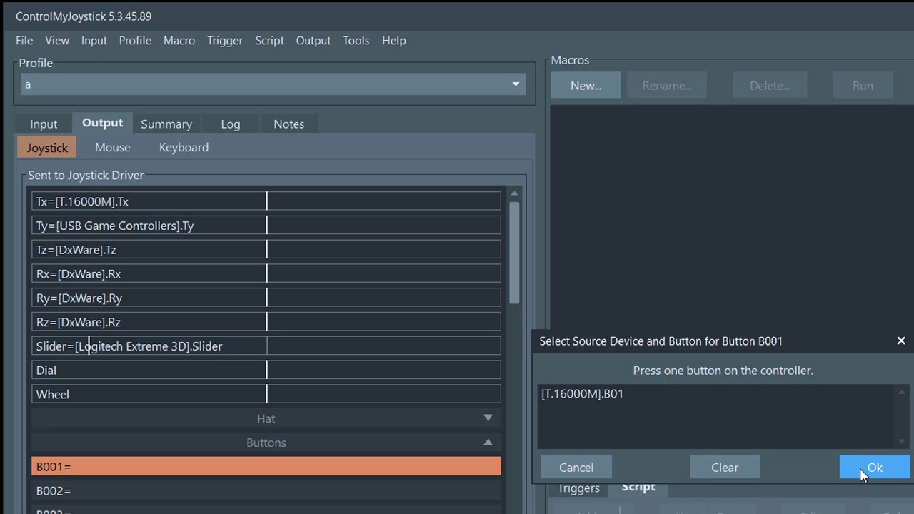 ControlMyJoystick - Configuring Joysticks