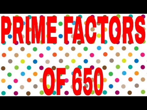 PRIME FACTORS OF 650