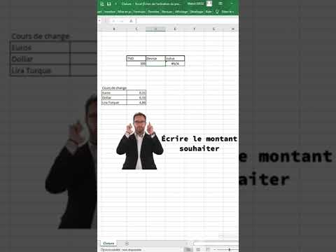 Fonction Recherche V sur Excel conversion de Devise