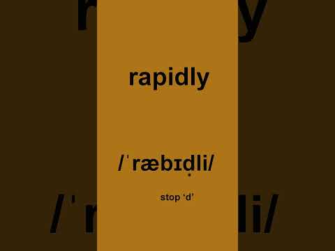 How to pronounce 'rapidly' in American English #spokenenglish #howtopronounce #americanenglish #word