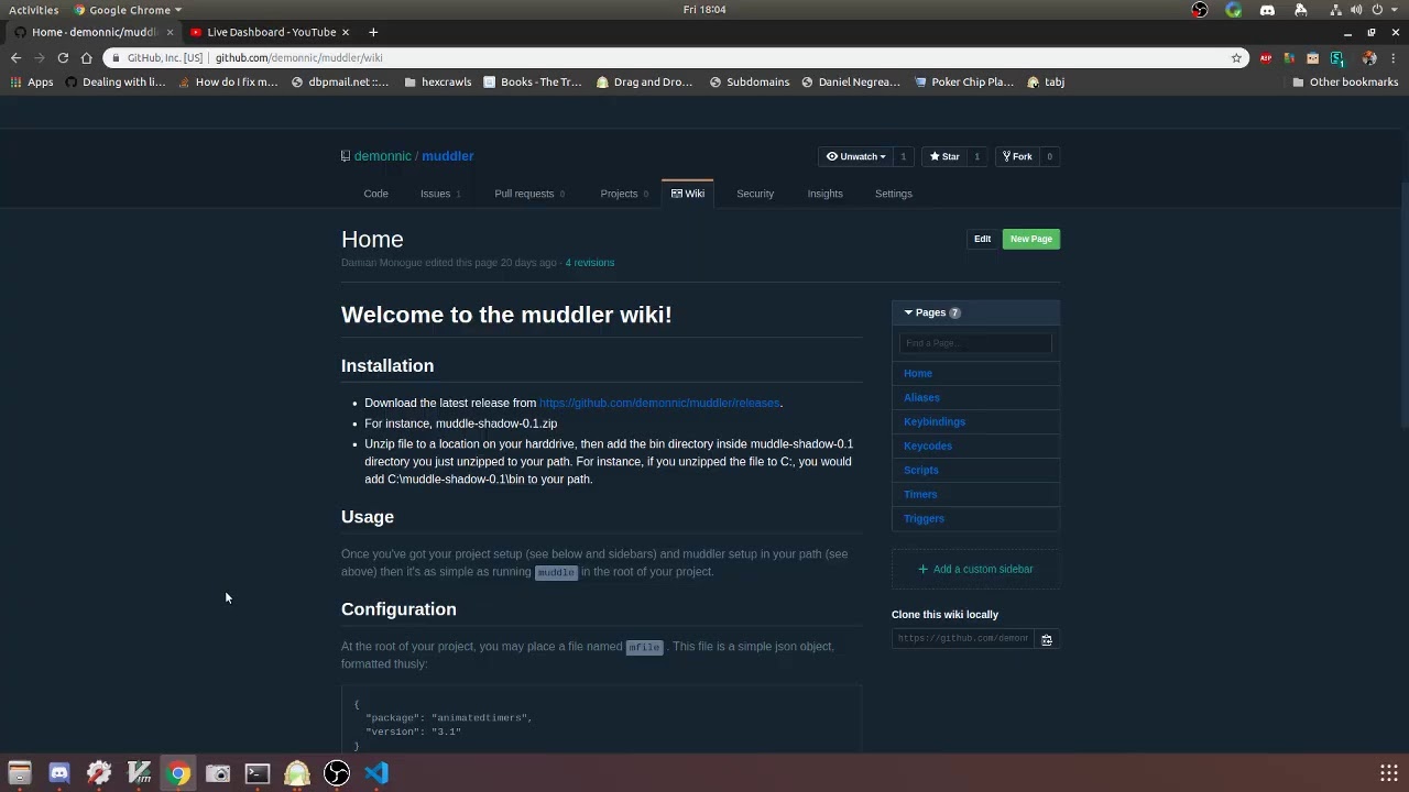 Recorded livestreamed muddler demonstration
