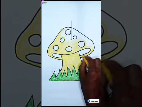 How to draw a Mushroom || Mushroom Easy Draw Tutorial For Kid's