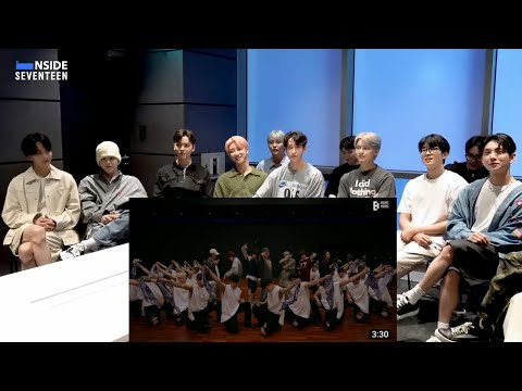 Seventeen Reaction to BTS "Run BTS" Dance practice (fanmade video)