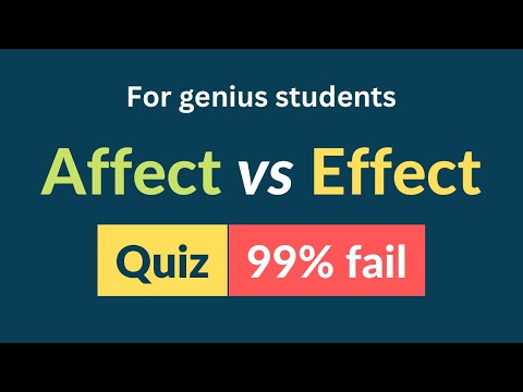 Affect vs Effect quiz - English practice time