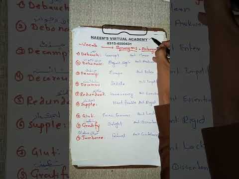 synonym Antonyms vocabulary HST SST test preparation BPS 05 to 15