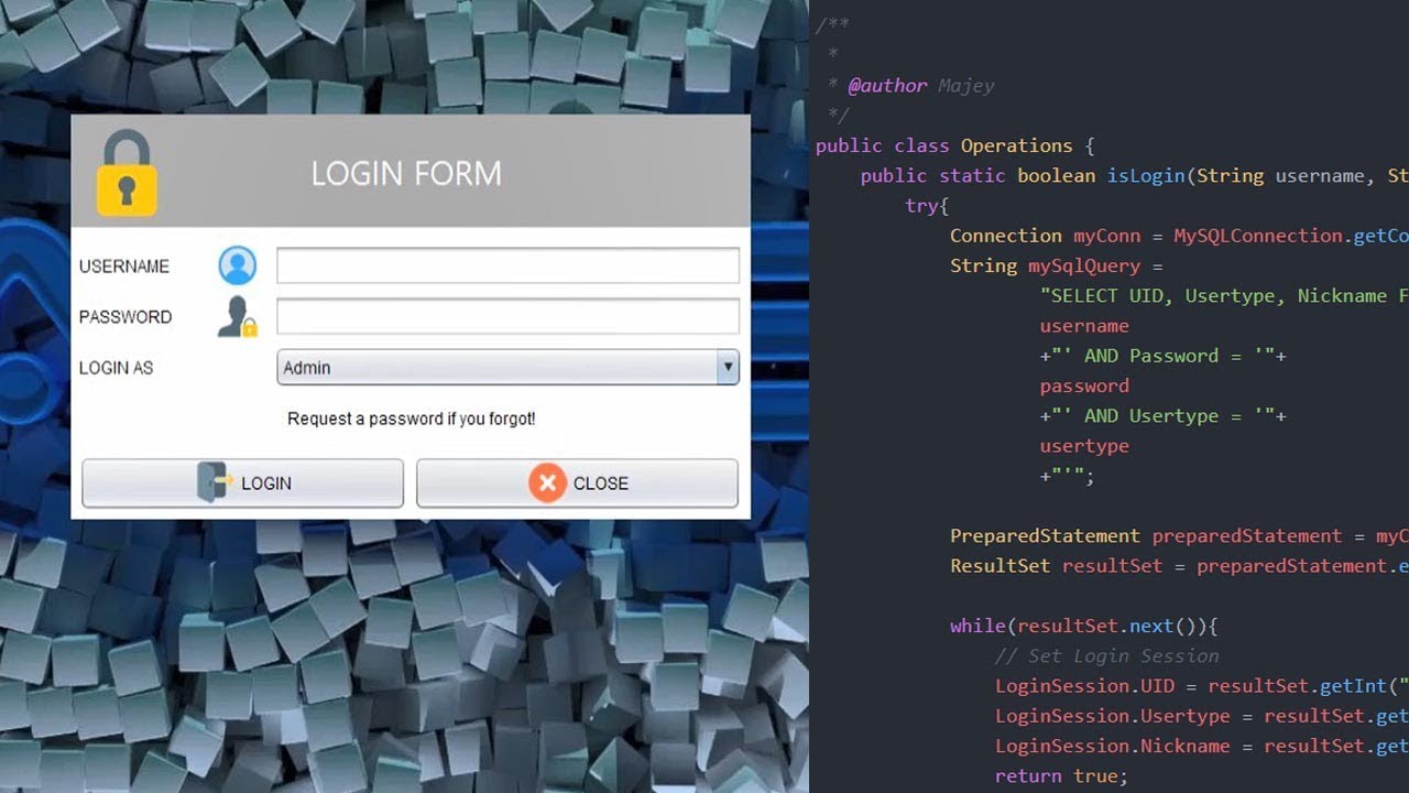 JAVA MySQL Login | Create Login System using JAVA and MySQL in Netbeans