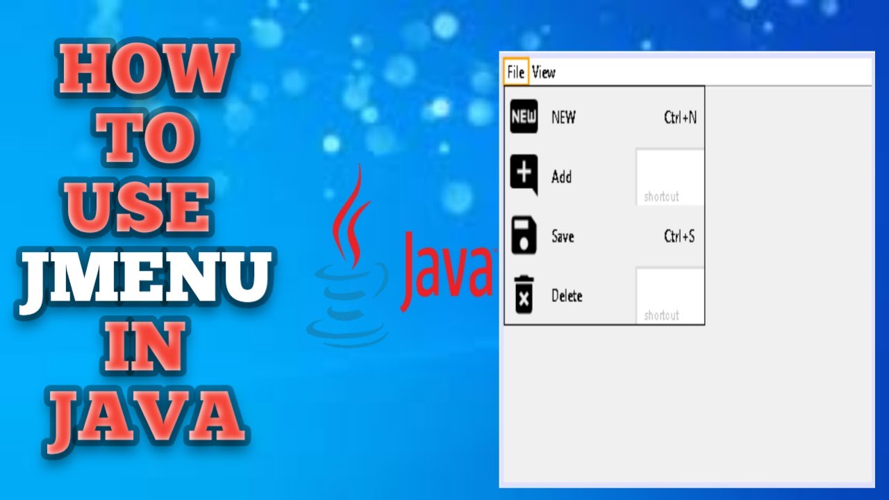 How to use Menu in Java netbeans | Java Swing JMenu | JMenu | Java Menu