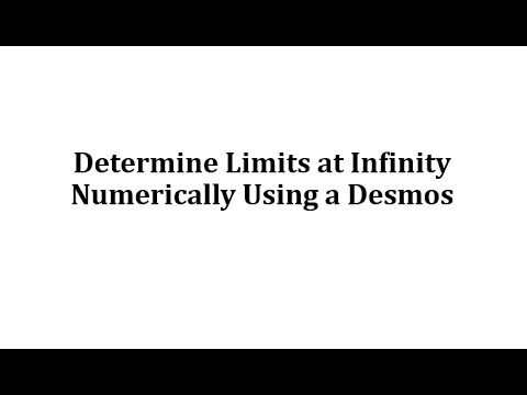 Determine Limits at Infinity Numerically Using a Desmos | Math Help ...