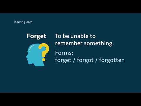 Irregular verb: Forget / forgot / forgotten (meaning, forms, examples, pronunciation)