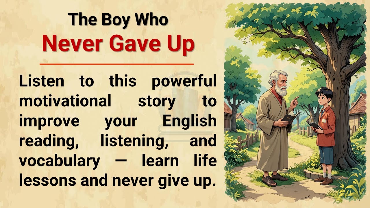 Reading and Listening Practice || The Boy Who Never Gave Up || Graded Reader || Learn English