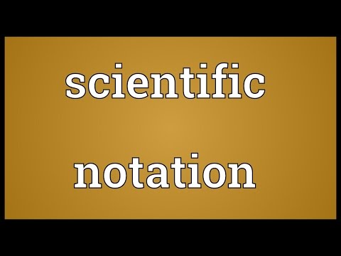 Scientific notation Meaning