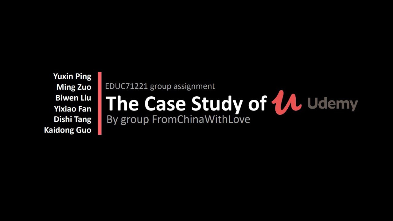 Case Study of Udemy (by group 'FromChinaWithLove')