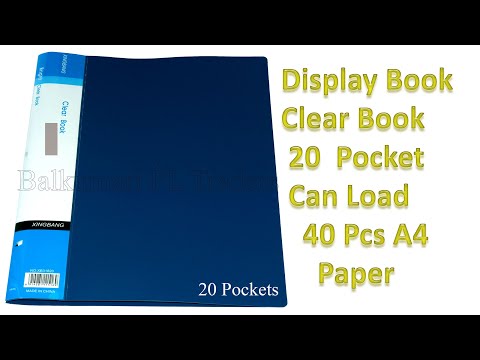 A4 Size Display Book / Clear Book Presentation File - 20 Pockets