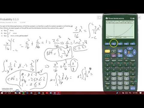 HOW TO DO A PDF, CDF & FIND THE MEAN & VARIANCE, THEN GRAPH