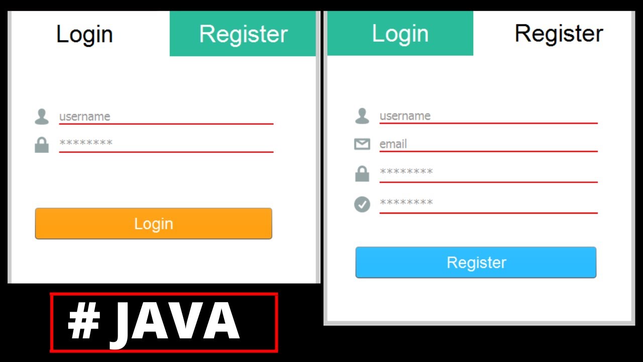 JAVA - How To Design Login And Register Form In Java Netbeans ( 2 )