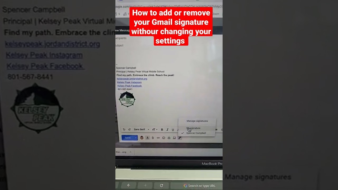 😏 How to add or remove a Gmail signature without changing your settings.